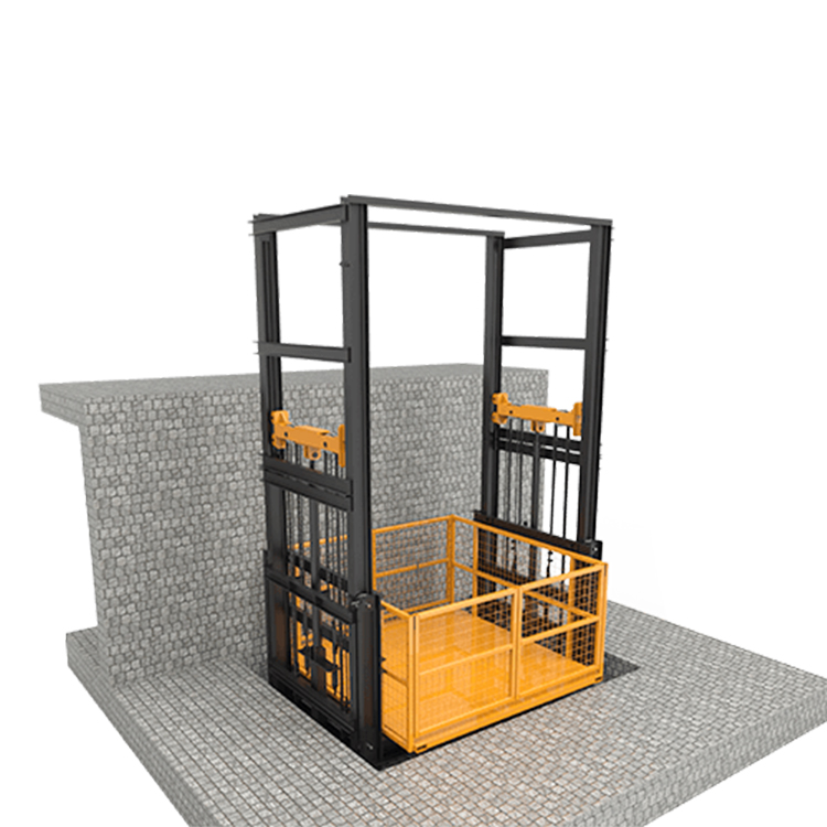 2 Ton Hydraulic Type Safety Device Warehouse Cargo Lift OME For Factory ...