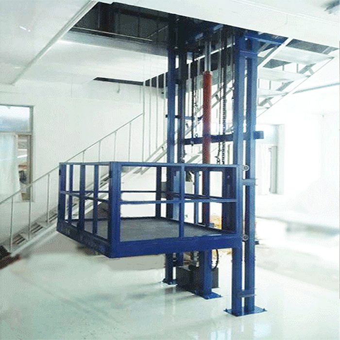 2 Ton Hydraulic Type Safety Device Warehouse Cargo Lift OME For Factory ...