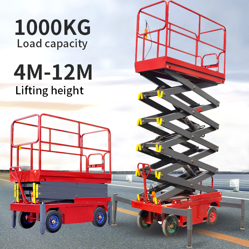 6m 1000kg Hydraulic trailer mobile vertical scissor lift factory - Tuhe ...